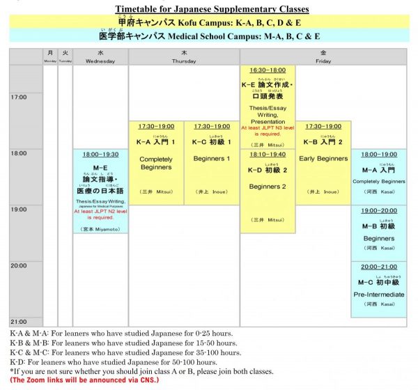 Japanese Supplementary Classes - Center for Promotion of ...